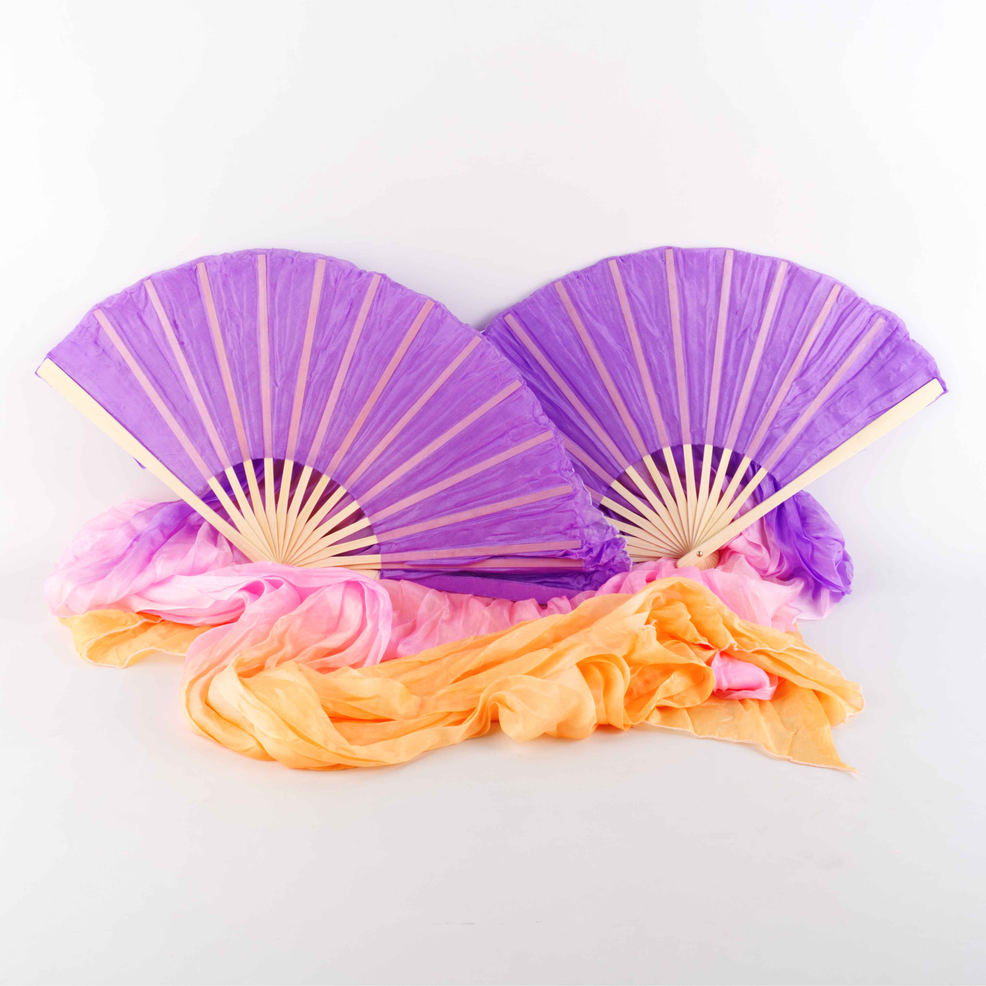 Silk Veil Fans Long - pair – Threeworlds Australia