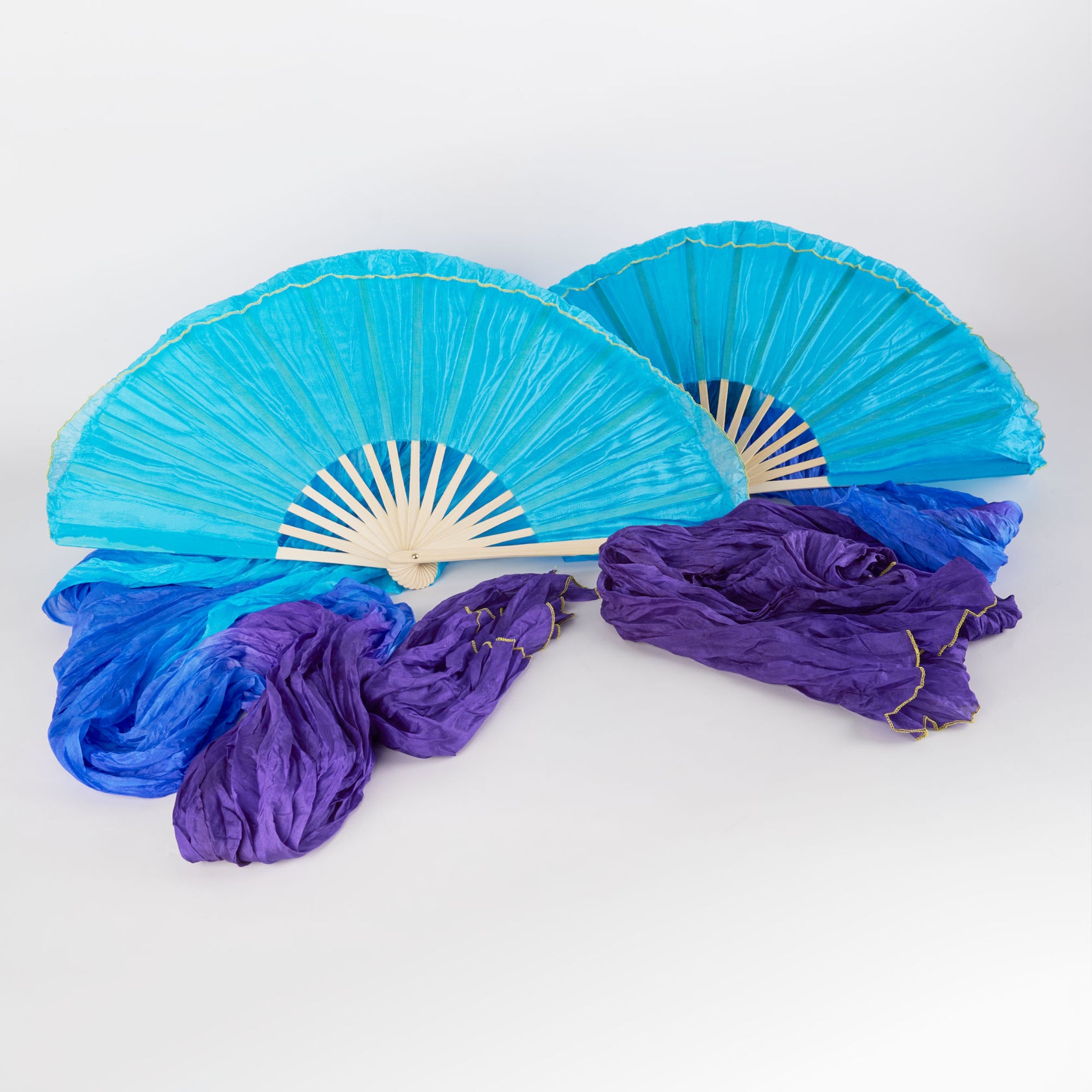 Silk Veil Fans - pair – Threeworlds Australia